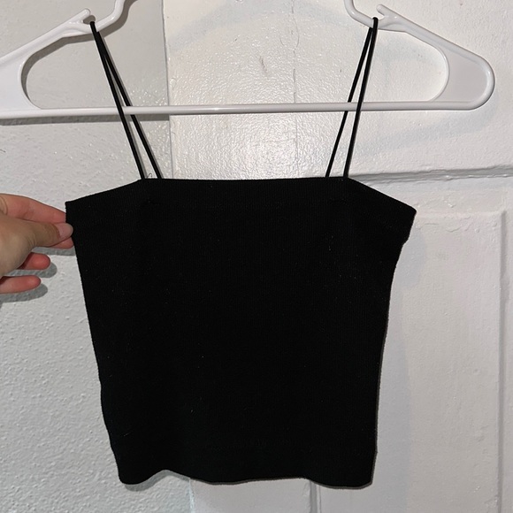 American Eagle Outfitters | Tops | Black American Eagle Cropped Tank ...